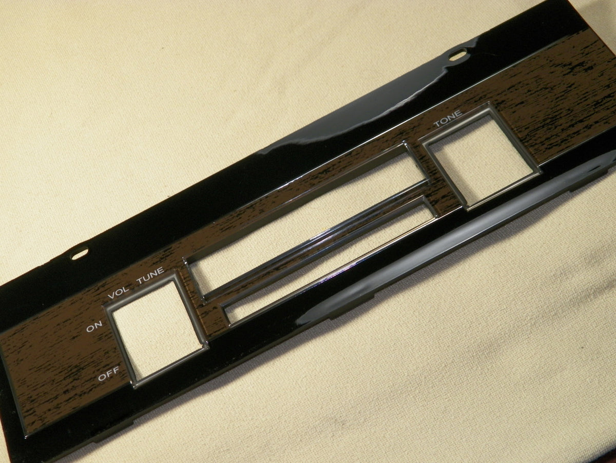 68 69 GTX Woodgrain Thumbwheel Radio Faceplate New Radio Trim Plate #1 – Retro-Motive