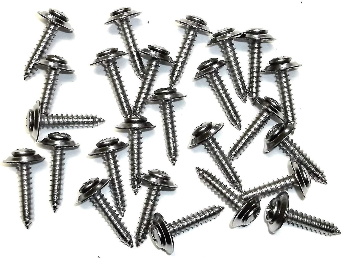 #10 x 1 Phillips Loose Washer Chrome Trim Screws Ford GM Mopar (Qty-25 ...