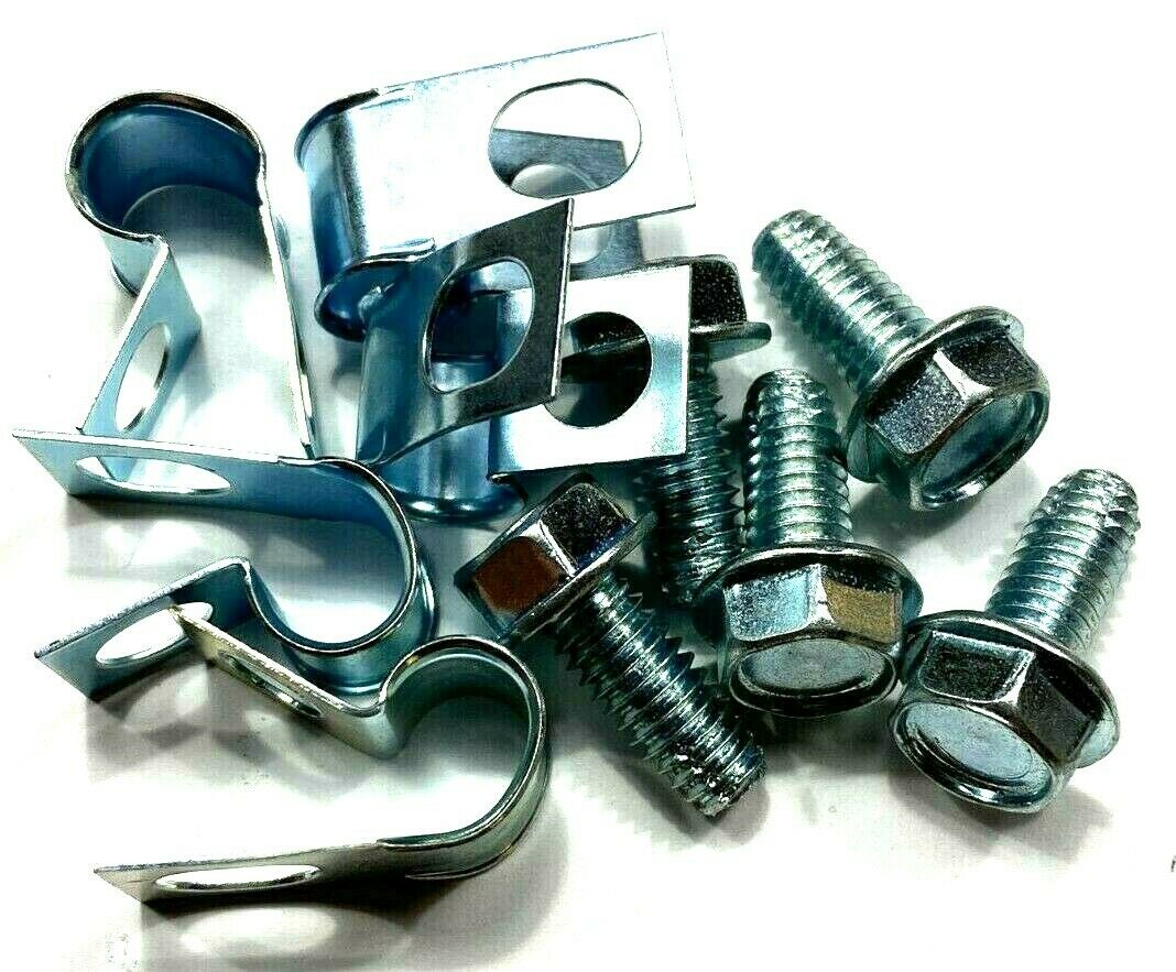 3/8" Fuel Line R Clips With Bolts (5 Bolts/5 Clips) #1084 – Retro-Motive
