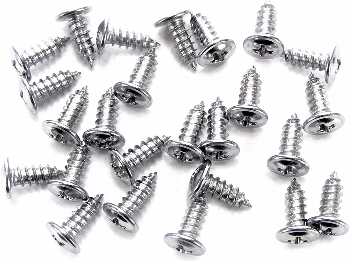 Chrome Wheel Well Molding Trim Screws Phillips Low Profile Head (Qty-2 ...