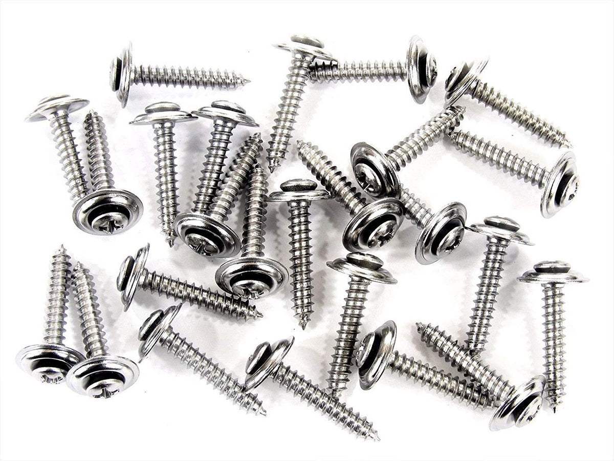 #8 x 1 Phillips Oval Head Trim Screws 1/2 Countersunk Loose Washer Qty ...